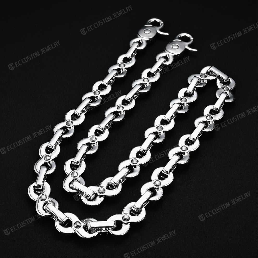 Carti Type 12MM Infinity Wallet Chain Iced Out Wallet Link Chain – EC ...