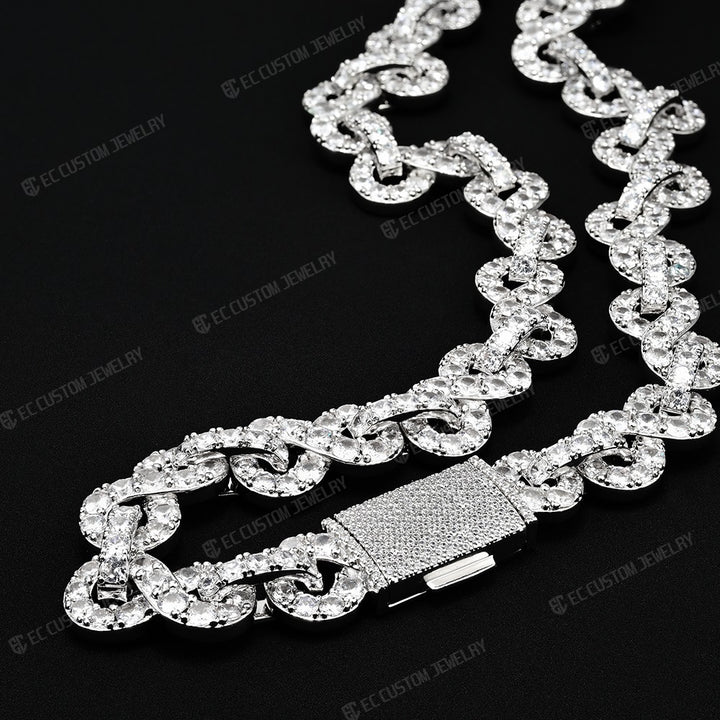 Ice Out Gemstones Necklace: Diamond Necklace & Link Chain – EC Custom ...