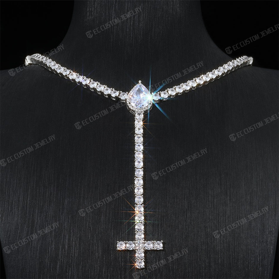 All Upside Down Cross Pendants: Iced Out Hip Hop EC JEWELRY – EC Custom ...