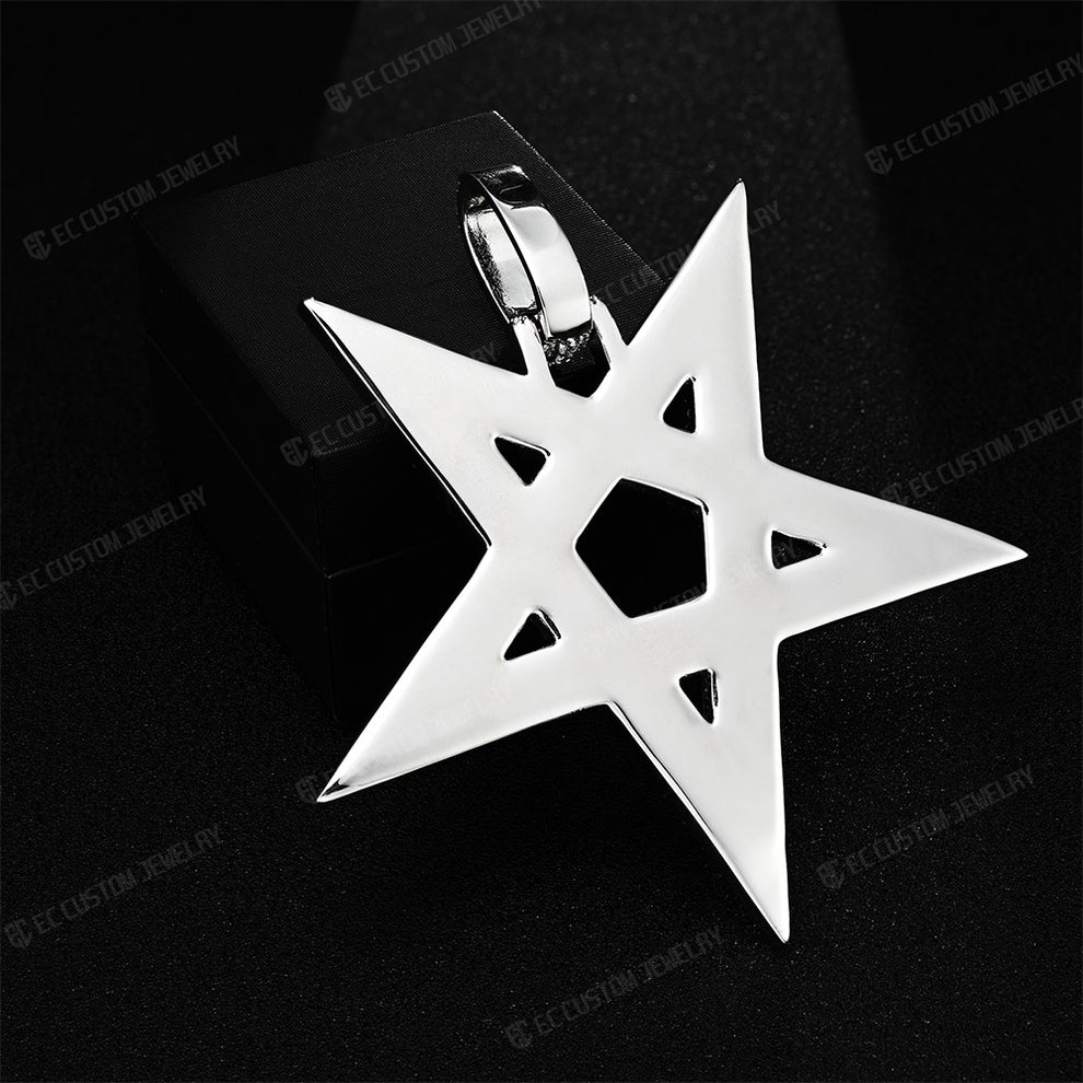 Upside Down Pentagram Pendant Destroy Lonely Star Pendant – EC Custom ...