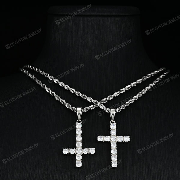 Upright Cross Upside Down Cross Pendant Ken Carson Style – EC Custom ...