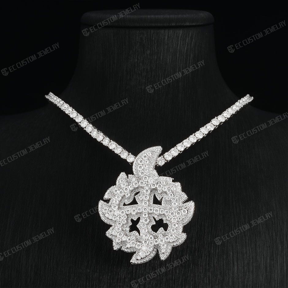 Hip Hop Ice Out Pendants Sparkling Diamond Pendants – EC Custom Jewelry