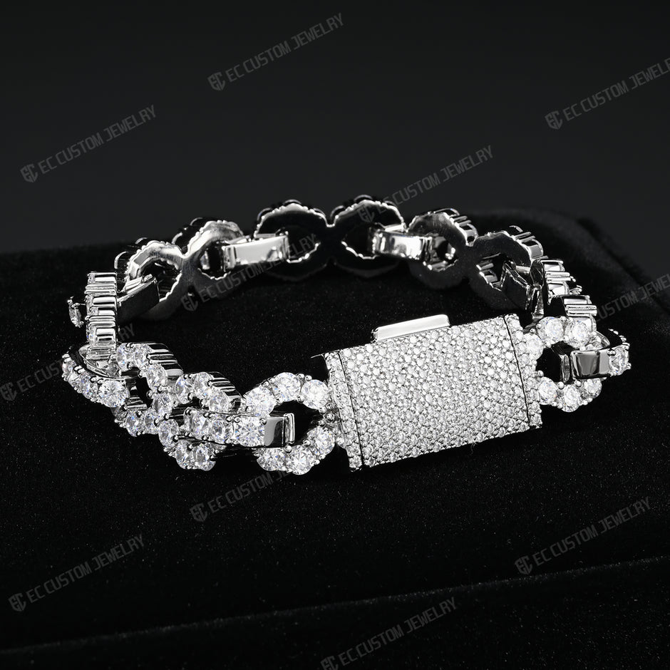 YVL Chain Necklace Iced Out YVL Logo Chain Hip Hop – EC Custom Jewelry