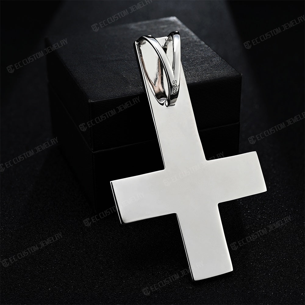 Men's Upside Down Cross Inverted Cross Pendant Necklace – EC Custom Jewelry