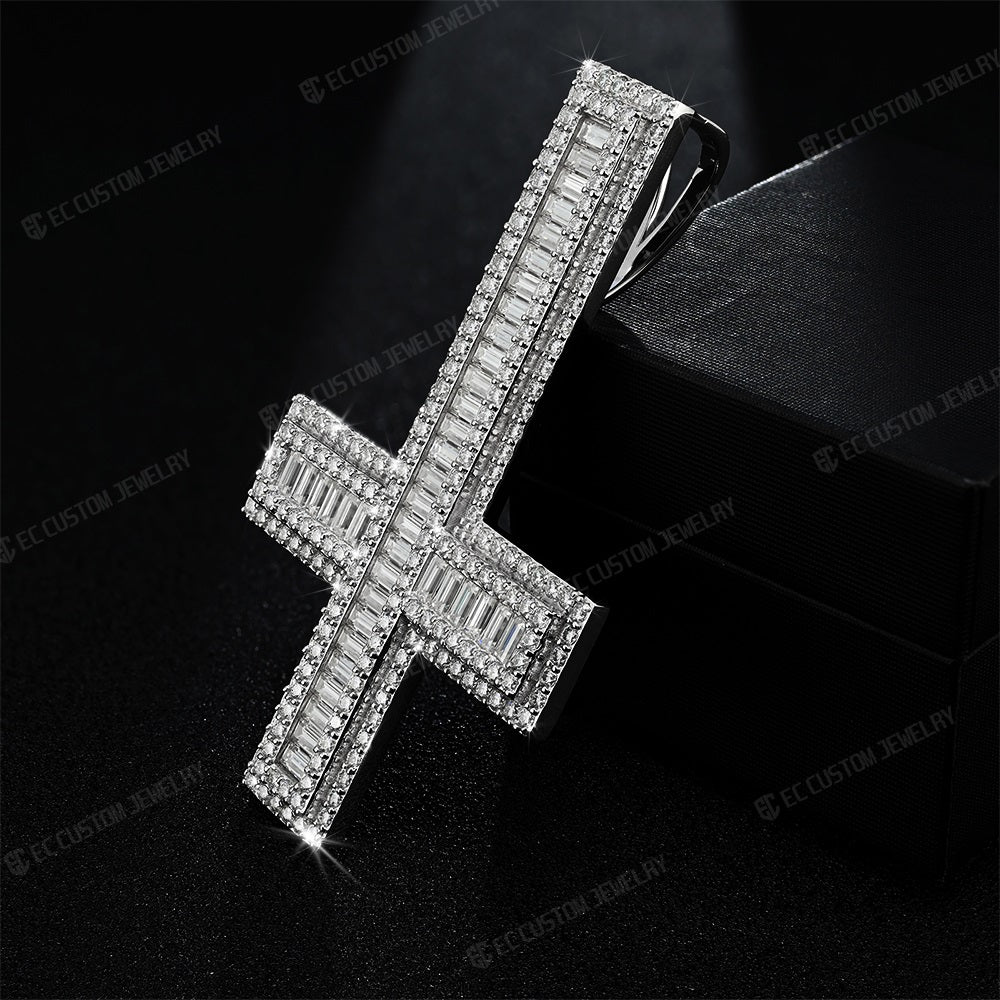 Men's Upside Down Cross Inverted Cross Pendant Necklace – EC Custom Jewelry