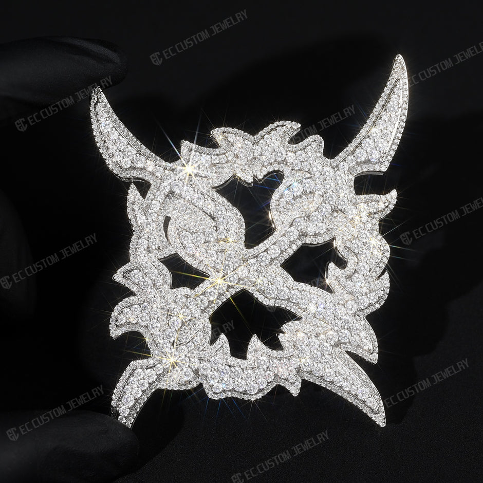Hip Hop Ice Out Pendants Sparkling Diamond Pendants – EC Custom Jewelry